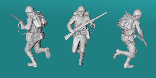 NEW! EMP3D 99202607-48 Żołnierz japoński 2WŚ - biegnący - Wersja 3 (1 Figurka)