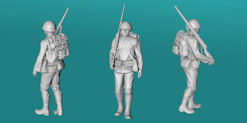 EMP3D 99202609-25 Żołnierz japoński 2WŚ - idący - Wersja 1 (1 Figurka)