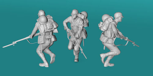 NEW! EMP3D 99202605-35 Żołnierz japoński 2WŚ - biegnący - Wersja 1 (1 Figurka)