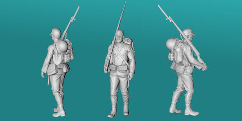 EMP3D 99202611-25 Żołnierz japoński 2WŚ - idący - Wersja 3 (1 Figurka)