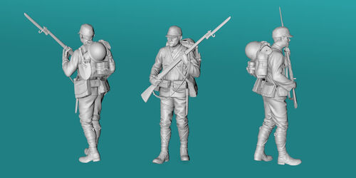 EMP3D 99202613-48 Żołnierz japoński 2WŚ - idący - Wersja 5 (1 Figurka)