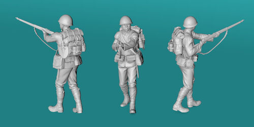 NEW! EMP3D 99202615-35 Żołnierz japoński 2WŚ - idący - Wersja 7 (1 Figurka)