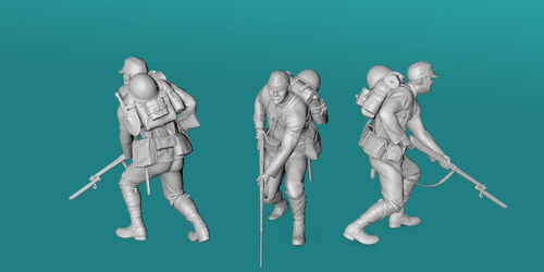 EMP3D 99202616-25 Żołnierz japoński 2WŚ - idący - Wersja 8 (1 Figurka)