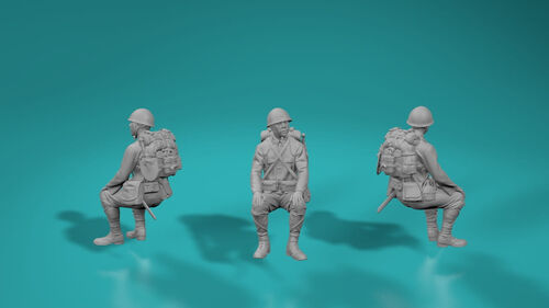 EMP3D 99202617-25 Żołnierz japoński 2WŚ - siedzący 1 (1 Figurka)