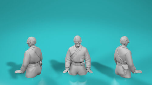 NEW! EMP3D 99202625-25 Japoński czołgista 2WŚ - popiersie (pół figurki) - wersja 2b (1 Figurka)