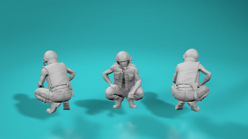 EMP3D 99201212-25 Wojna w Wietnamie - Czołgista amerykański - poza nr 4 (1 Figurka)