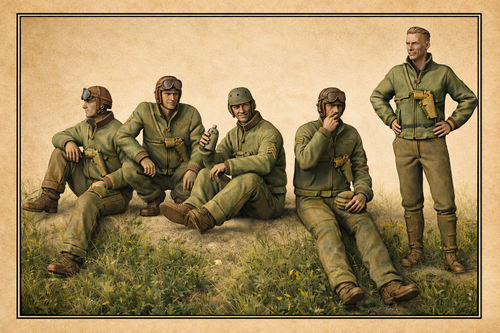 NEW! EMP3D 99201226-25 Czołgista amerykański 2WŚ - Zestaw 5 Figurek