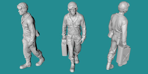 EMP3D 99201137-35 Amerykański czołgista 2WŚ - idący (1 Figurka)