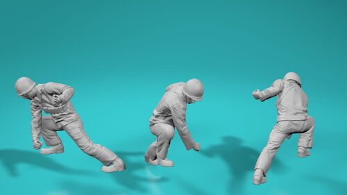 EMP3D 99201176-25 Iwo Jima - żołnierz podnoszący flagę - Wersja 1 (1 Figurka)