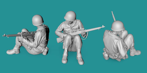NEW! EMP3D 99201104-72 Amerykański żołnierz 2WŚ - chowający się nr 2 (1 Figurka)