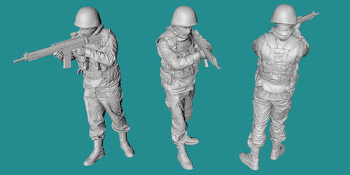 EMP3D 99201123-25 Amerykański żołnierz współczesny - stojący (1 Figurka)
