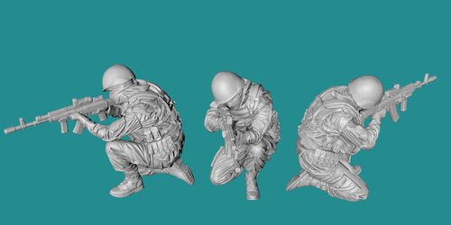 NEW! EMP3D 99201124-25 Amerykański żołnierz współczesny - kucający (1 Figurka)