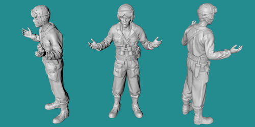 NEW! EMP3D 99201135-25 Amerykański czołgista 2WŚ - rozmawiający - Wersja 1 (1 Figurka)