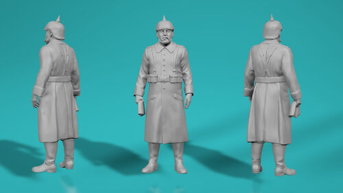 EMP3D 99200258-25 Rozejm Bożonarodzeniowy - Żołnierz Niemiecki - Poza nr 7 (1 Figurka)