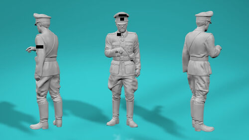 EMP3D 99200219-25 Bunkier - 2WŚ - Niemiecki oficer - wersja 3 (1 Figurka)
