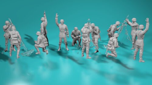 EMP3D 99200228-25 Obsługa możdzierza 120mm (Granatwerfer42) - zestaw 4 figur