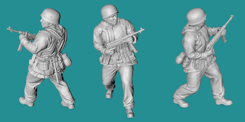 EMP3D 99200102-72 Niemiecki spadochroniarz - idący (1 Figurka)