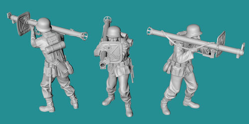 EMP3D 99200112-72 Niemiecki żołnierz - strzelający z Panzerschrecka (1 Figurka)