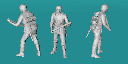 EMP3D 99200136-72 Niemiecki żołnierz - niosący pocisk (1 Figurka)
