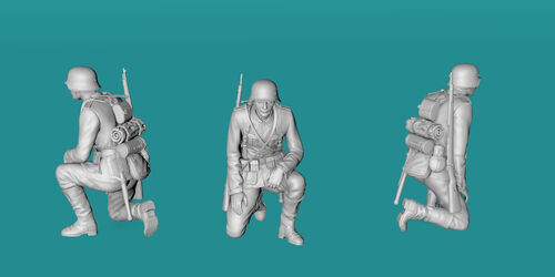 EMP3D 99200138-72 Niemiecki żołnierz - klęczący - wersja 1 (1 Figurka)