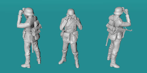 EMP3D 99200140-72 Niemiecki żołnierz - patrzący przez lornetkę (1 Figurka)