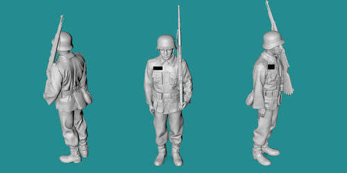 EMP3D 99200105-48 Niemiecki żołnierz - stojący na baczność (1 Figurka)