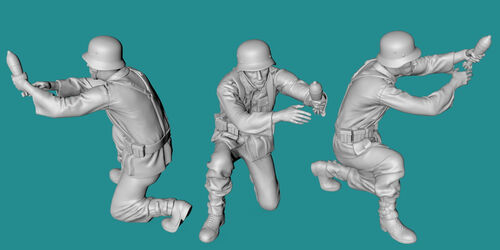 NEW! EMP3D 99200108-48 Niemiecki żołnierz - ładujący moździerz (1 Figurka)