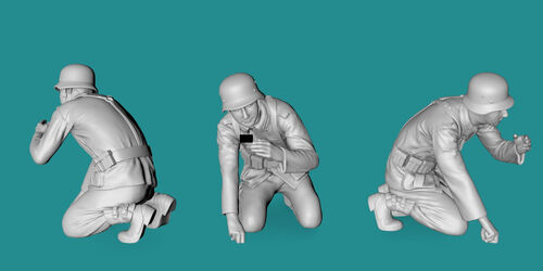 EMP3D 99200109-25 Niemiecki żołnierz - obsługujący moździerz (1 Figurka)