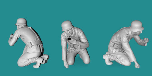 NEW! EMP3D 99200109-72 Niemiecki żołnierz - obsługujący moździerz (1 Figurka)
