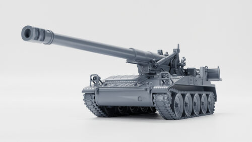 EMP3D 72013003-56 Samobieżna haubica M110A2 203 mm - opuszczona lufa
