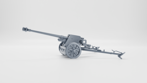 EMP3D 72012769-56 Armata przeciwpancerna 7,5cm PaK 40 - wersja rozłożona (podniesiona lufa)