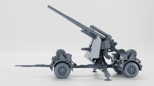EMP3D 72012776-87 Armata przeciwlotnicza 8.8cm FlaK 18 - na kołach (z osłoną)