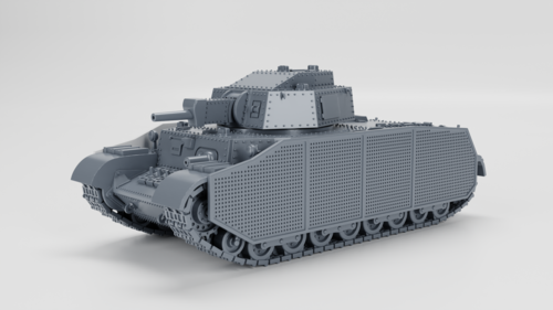 NEW! EMP3D 72012916-87 Czołg średni 41.M Turan II (75mm) - z osłonami (zamknięty właz)