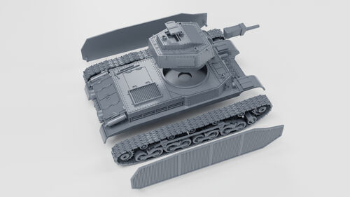 EMP3D 72012917-56 Czołg średni 41.M Turan II (75mm) - z osłonami (otwarty właz)
