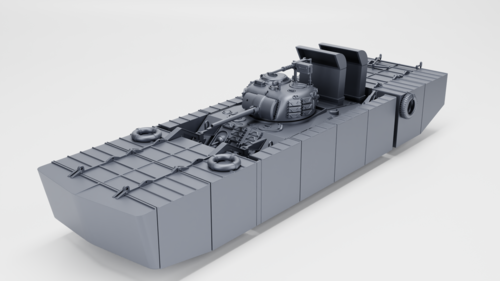 EMP3D 72012850-43 Sherman M4 z pontonem T6 - zamknięty właz