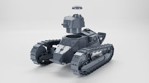 NEW! EMP3D 72012831-56 Czołg lekki M1917 z KMem M1919 Browning - otwarty właz