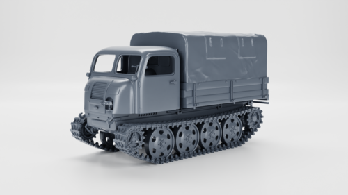 EMP3D 72012764-48 Gąsienicowy pojazd transportowy Raupenschlepper Ost (RSO) - z plandeką