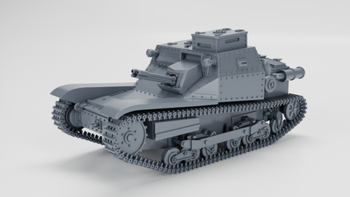 EMP3D 72012901 Tankietka 35M Ansaldo Carro Veloce L3/35 z KMem Brno ZB vz.26 - zamknięty właz