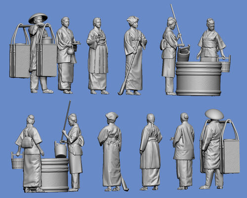 Germania-Figuren 35-5804 On The Streets Of A Japanese City During The Edo Period III