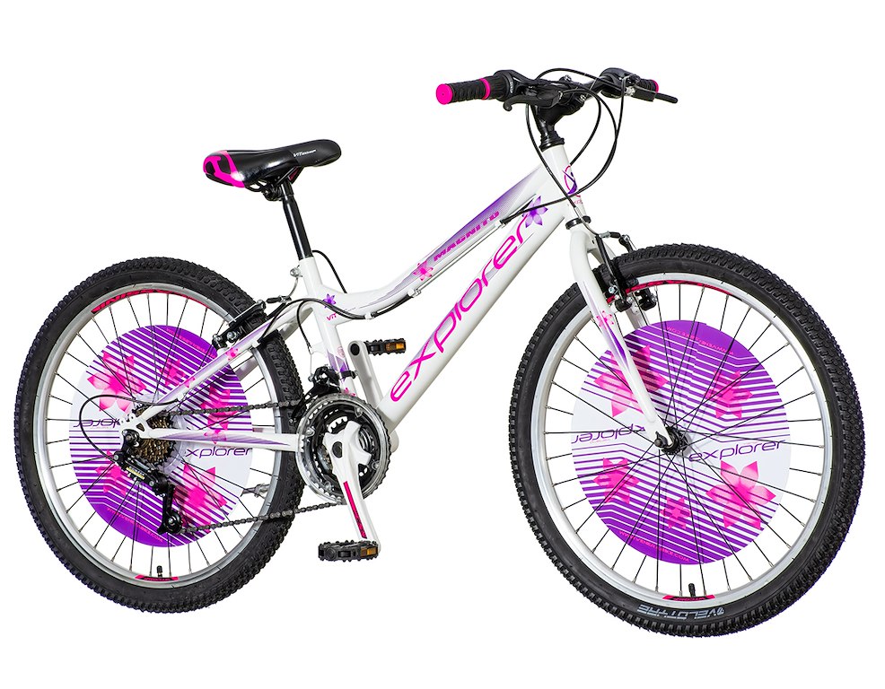 MTB bicikl Explorer Magnito 24 roze beli