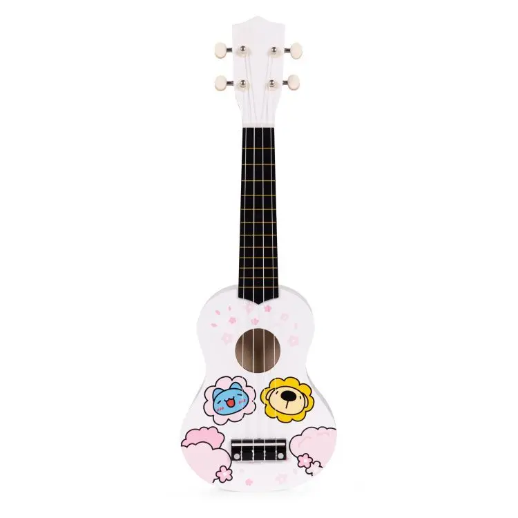 Eco Toys Ukulele gitara za decu sa 4 najlonske žice, Bela
