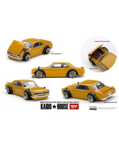 NEW! Mini GT KHMG228 Kaido House 228 Nissan Skyline 2000 GT-R (KPGC10) Kaido Street V2 1969
