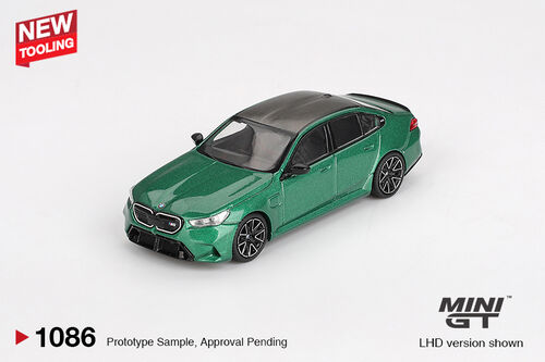 NEW! Mini GT 01086-BL BMW M5 (G90) - 2024 Isle of Man Green Metallic