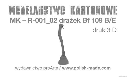 Modelarstwo kartonowe R-001-02 Bf 109 B/E - Drążek Sterowy