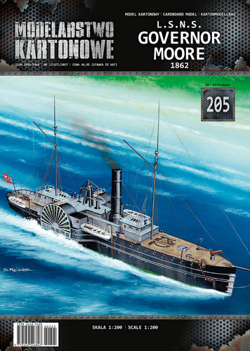 Modelarstwo kartonowe 205 L.S.N.S. 'Governor Moore' 1862