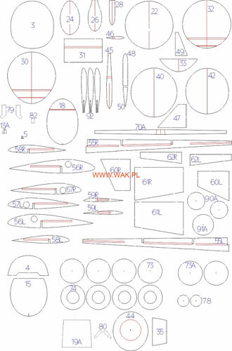 WAK LAS2410 Lavochkin La-11 - Laser Cut Parts
