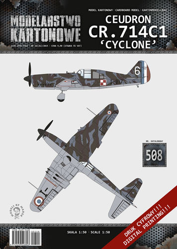 Modelarstwo kartonowe 508 Caudron CR.714C1 'Cyclone'