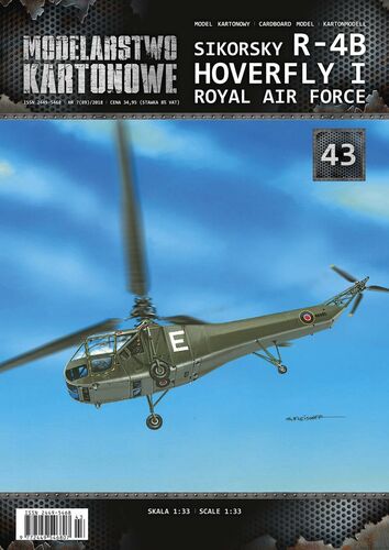 Modelarstwo kartonowe 043 Sikorsky R-4B Hoverfly I Royal Air Force