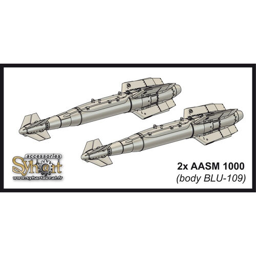 NEW! Syhart Decal AD030-72 AASM-1000 Hammer (Body BLU-109) + Decals (2 pcs / 3D-Printed)