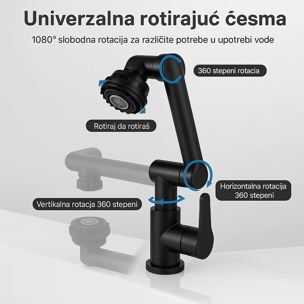Česma koja se rotira za 1080 stepeni